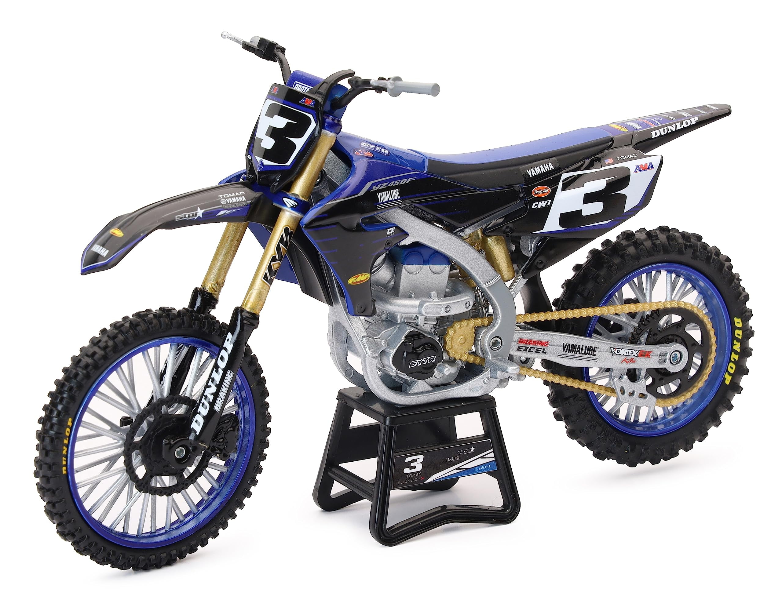 New Ray Toys 1:12 Scale Yamaha YZ450F Eli Tomac #3 SX/MX Dirt Bike Toy ...