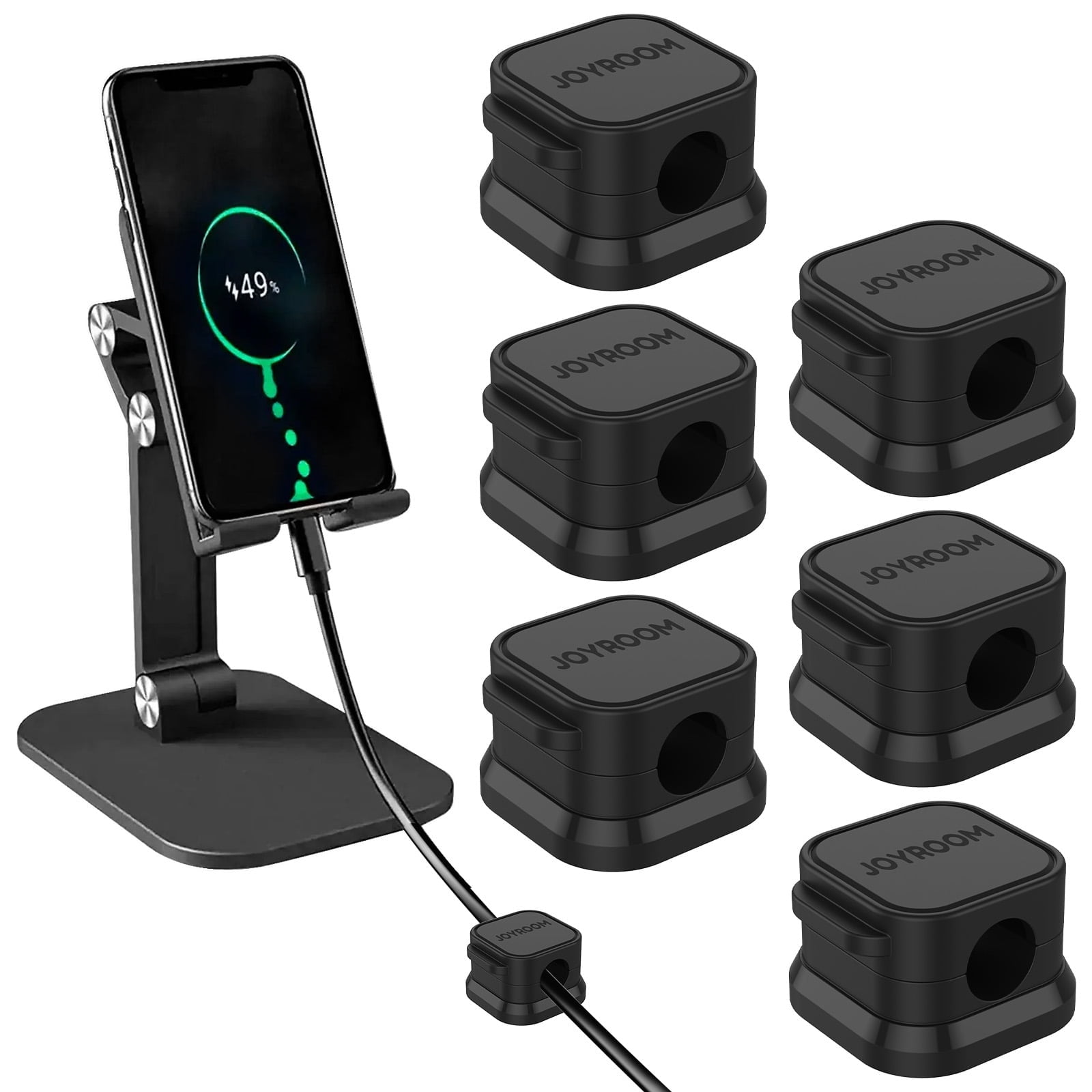 FUYGRCJ 6PCS Magnetic Cable Clips Self-Adhesive Cord Organizer Holder ...