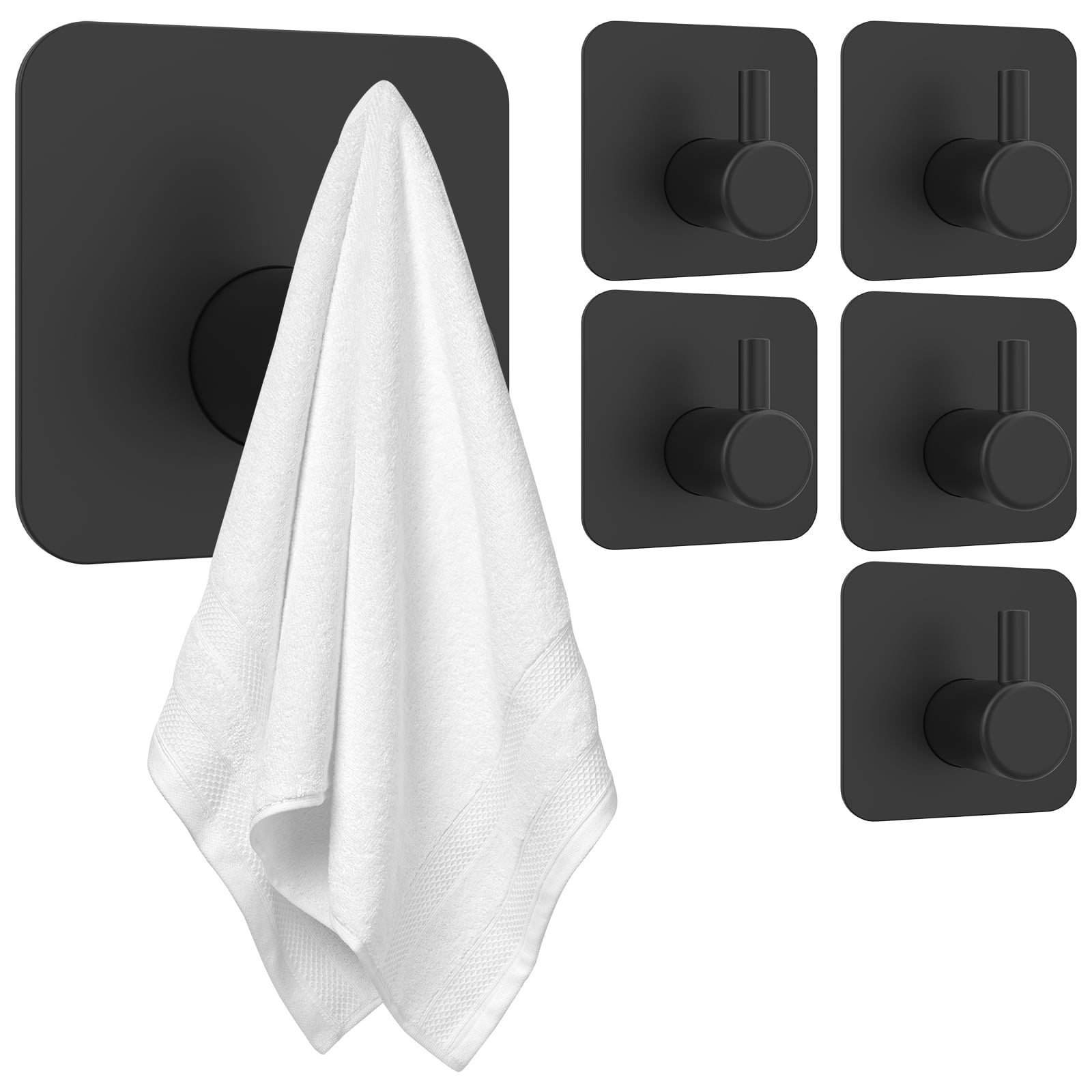 FUYGRCJ 6PCS Wall Adhesive Hooks for Hanging, Stainless Steel Self ...