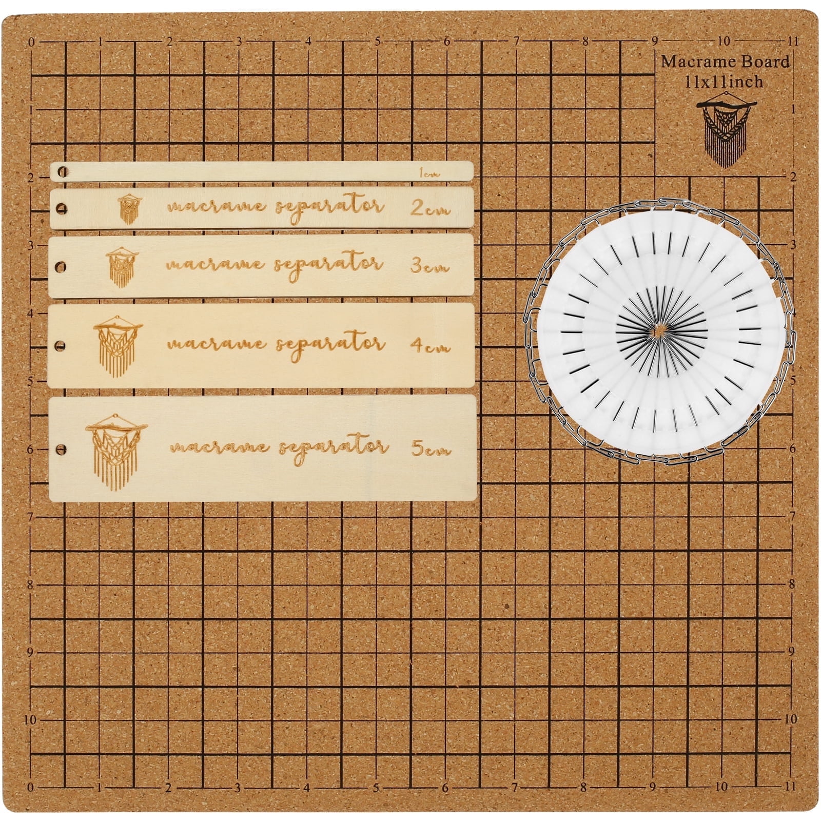 NewSoul Macrame Board with Grids 12x12inch,Double Side Macrame Project ...