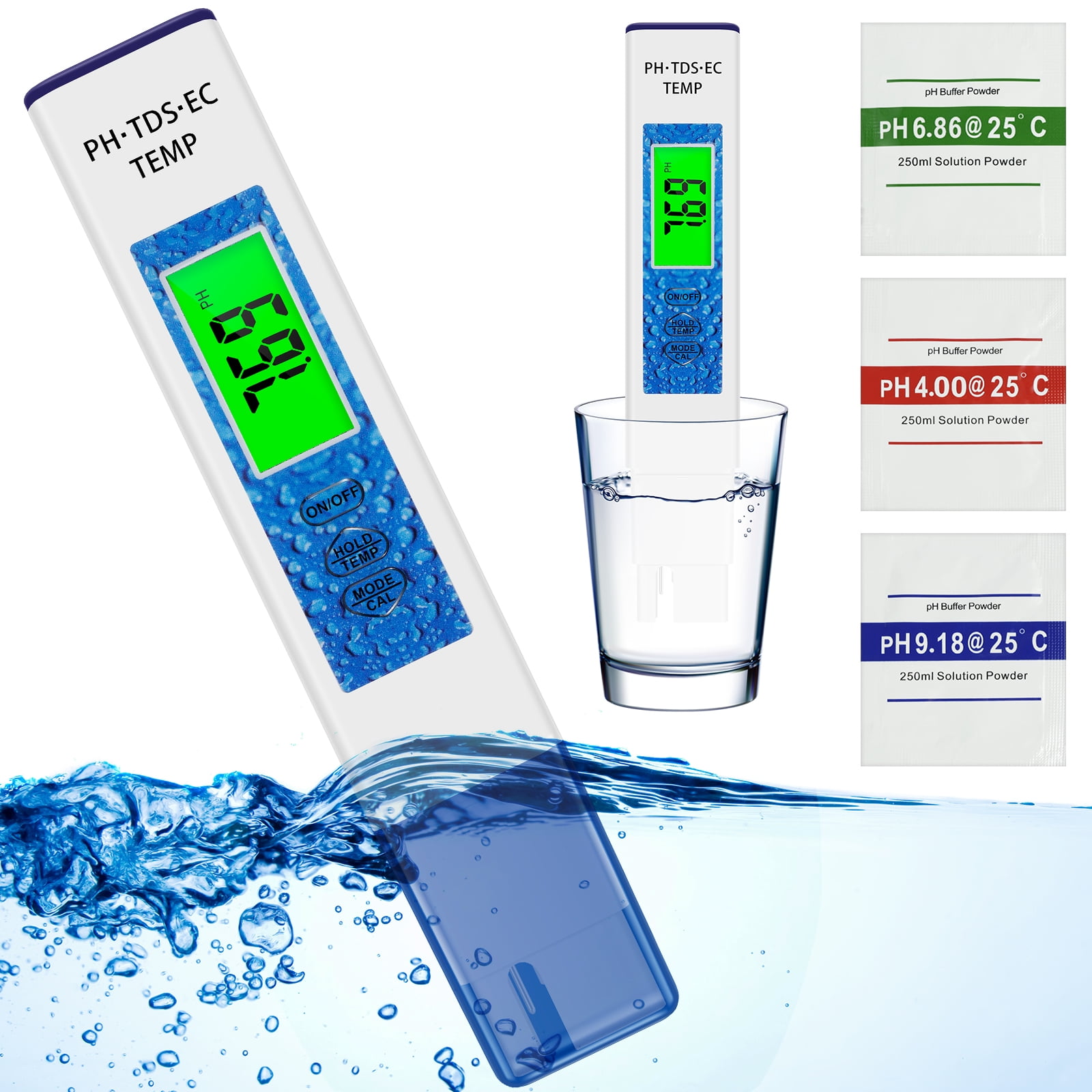 NewSoul PH Meter PH and TDS Tester with LCD Display Screen High ...
