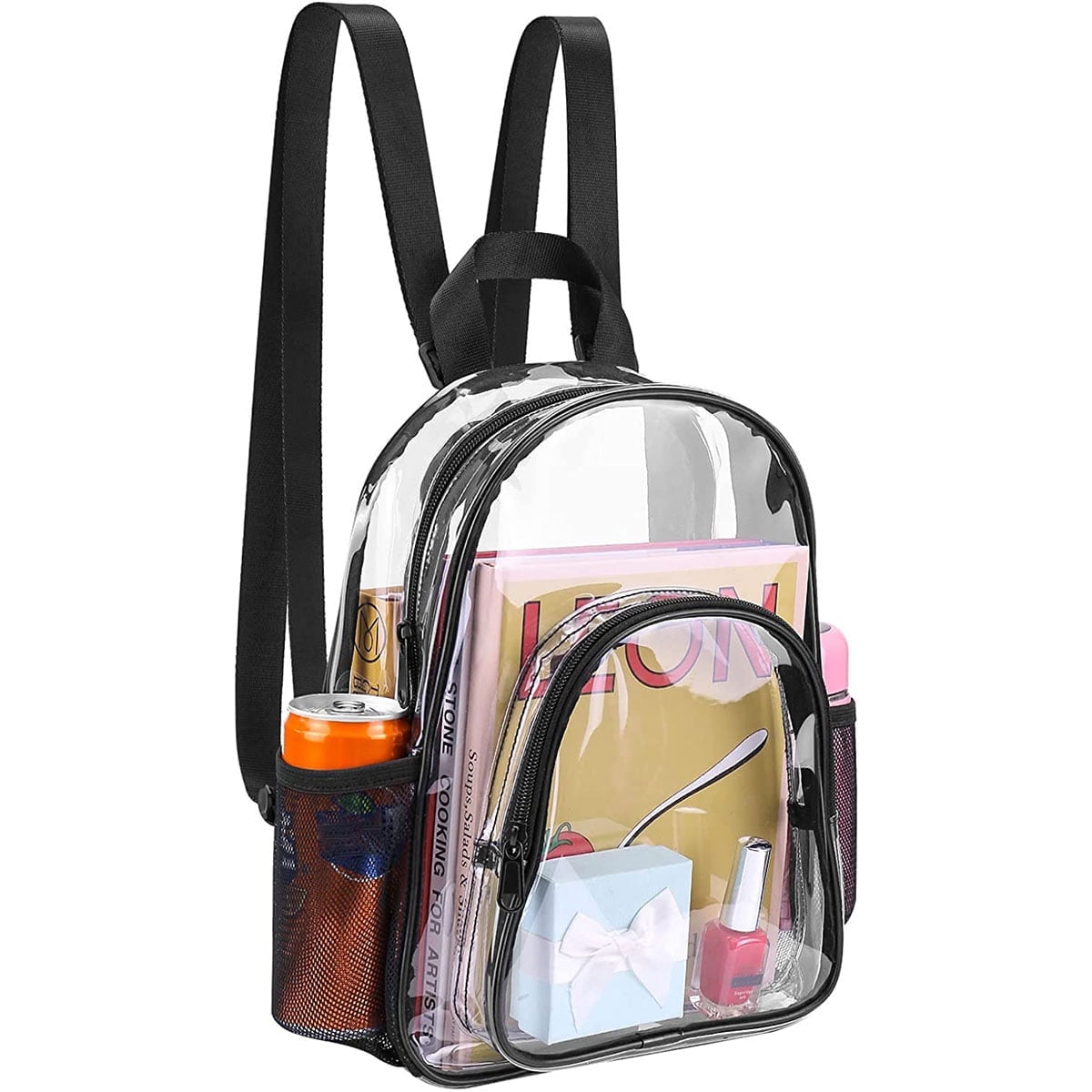 FUYGRCJ PVC Transparent Backpack Clear Small Backpack Durable Backpack ...