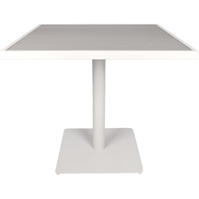 NewTechWood 32-5/8 in. Poly Aluminum Square Table with White Frame in ...