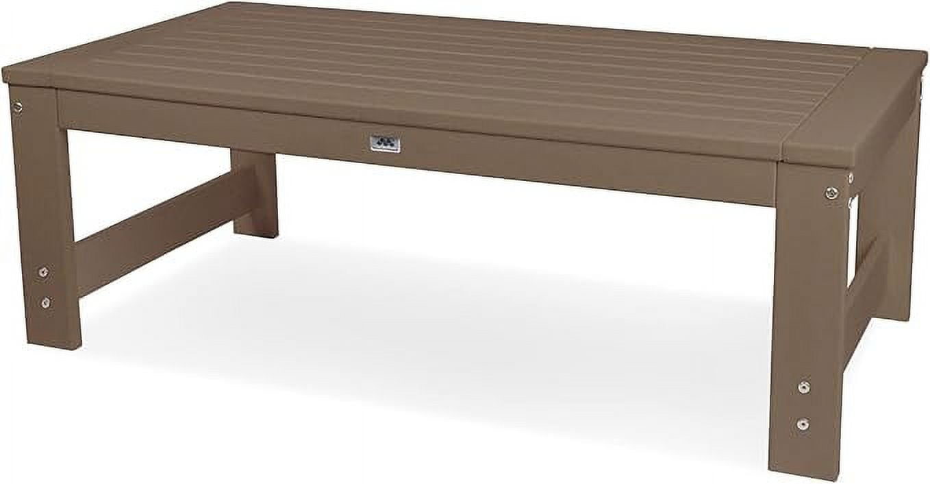 NewTechWood Boston Teak Rectangle Plastic Outdoor Coffee Table ...