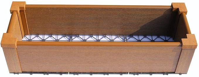 NewTechWood Composite Lumber Patio Raised Garden Bed Kit (12 x 36 ...