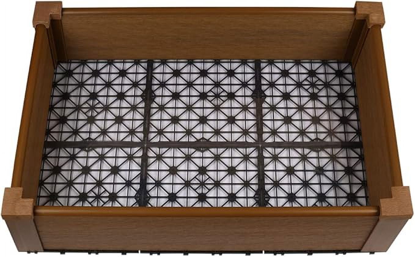 NewTechWood Composite Lumber Patio Raised Garden Bed Kit (24 x 36 ...