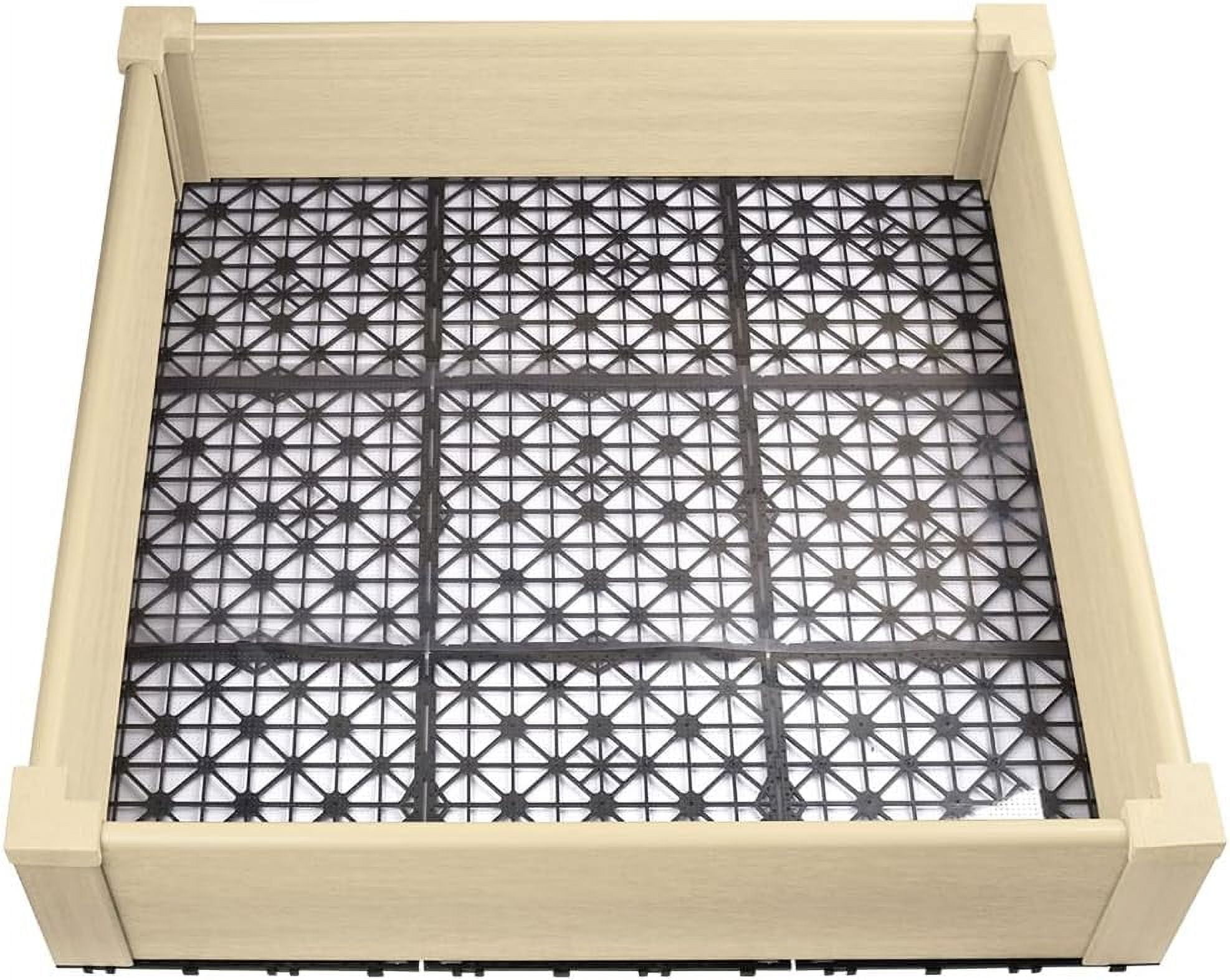 NewTechWood Composite Lumber Patio Raised Garden Bed Kit (36 x 36 ...