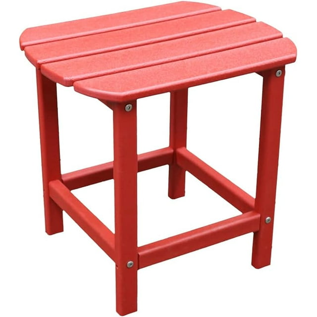 NewTechWood St Charles Ruby Red Plastic Outdoor Side Patio Table ...