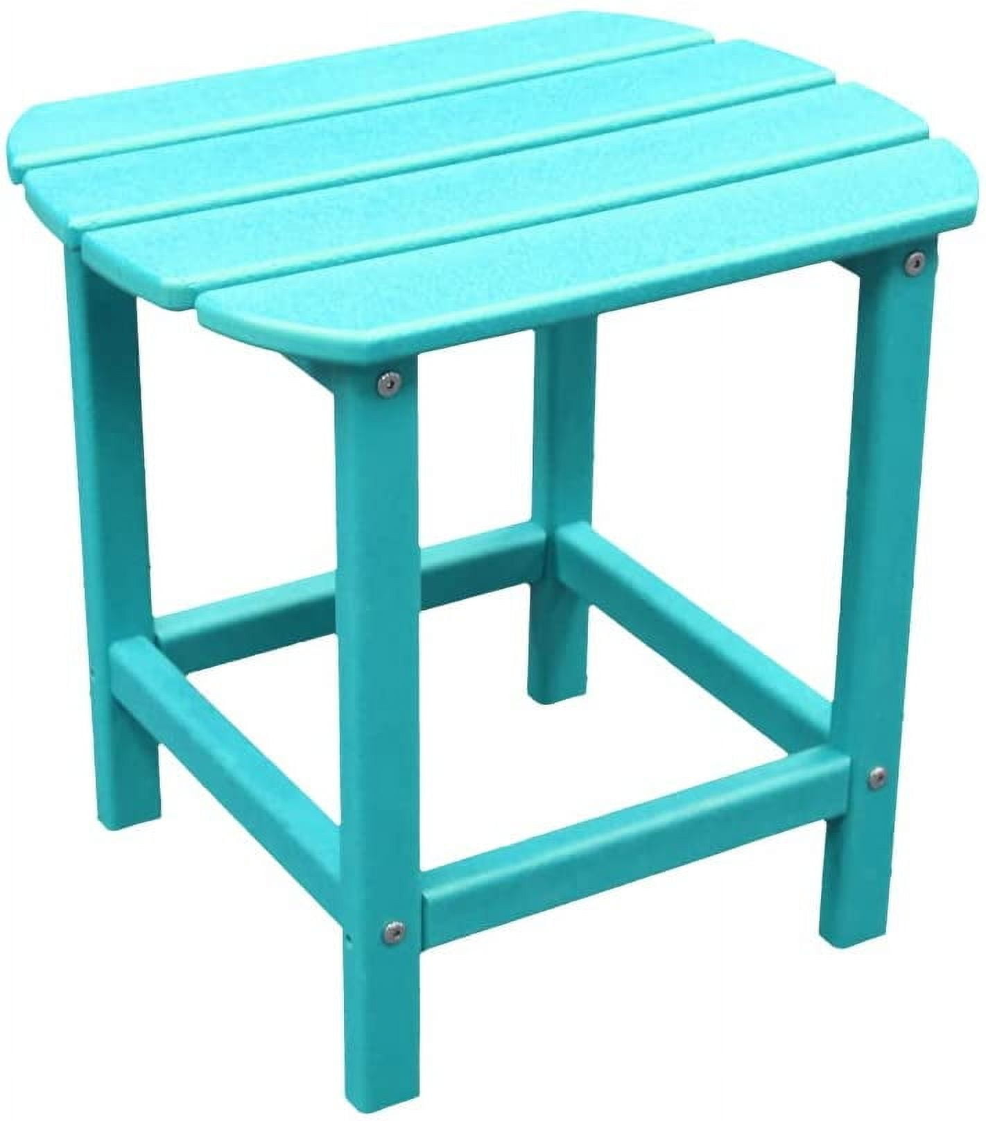 NewTechWood St Charles Seafoam Plastic Outdoor Side Patio Table ...