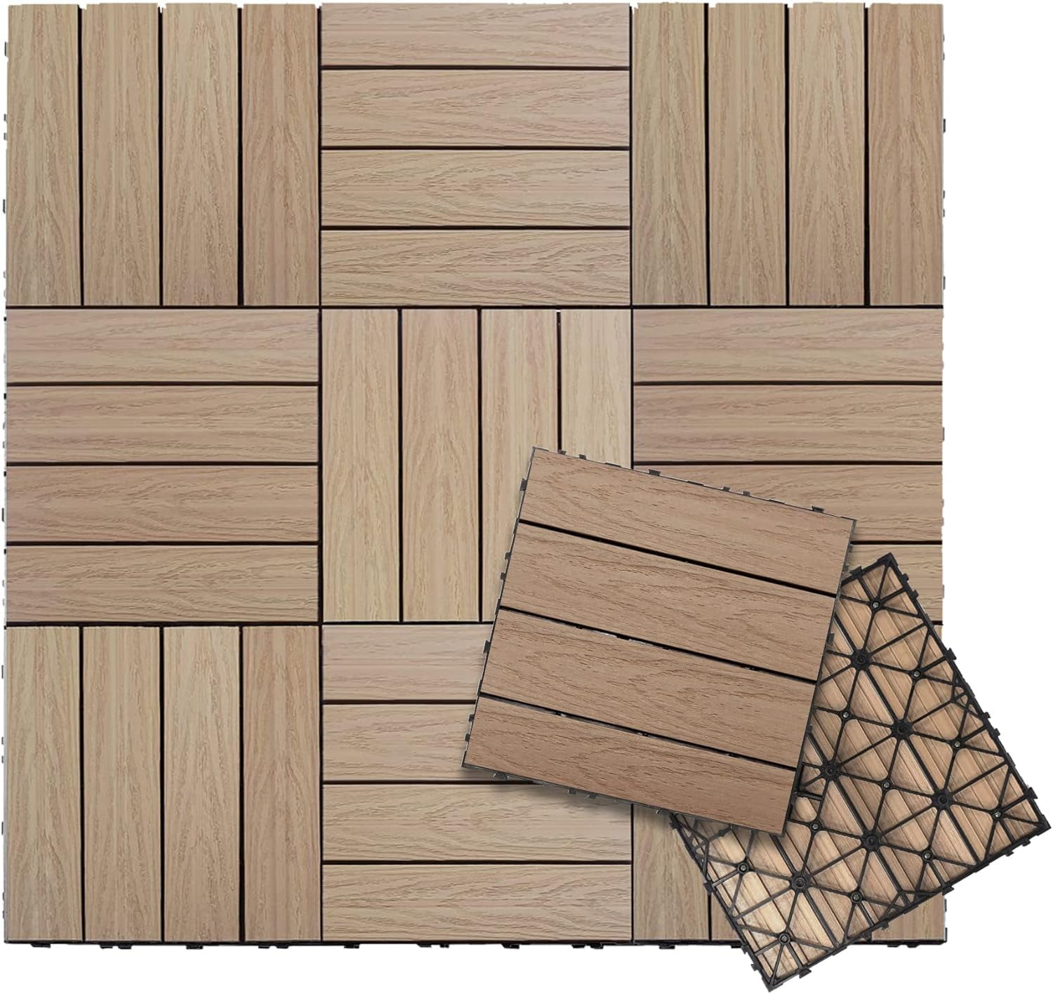 UltraShield Naturale 1 ft. x 1 ft. Quick Deck Outdoor Composite Deck ...