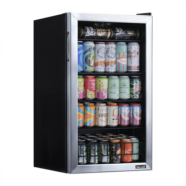 Newair 126-Can Beverage Cooler Refrigerator | Free-Standing Beer Fridge ...