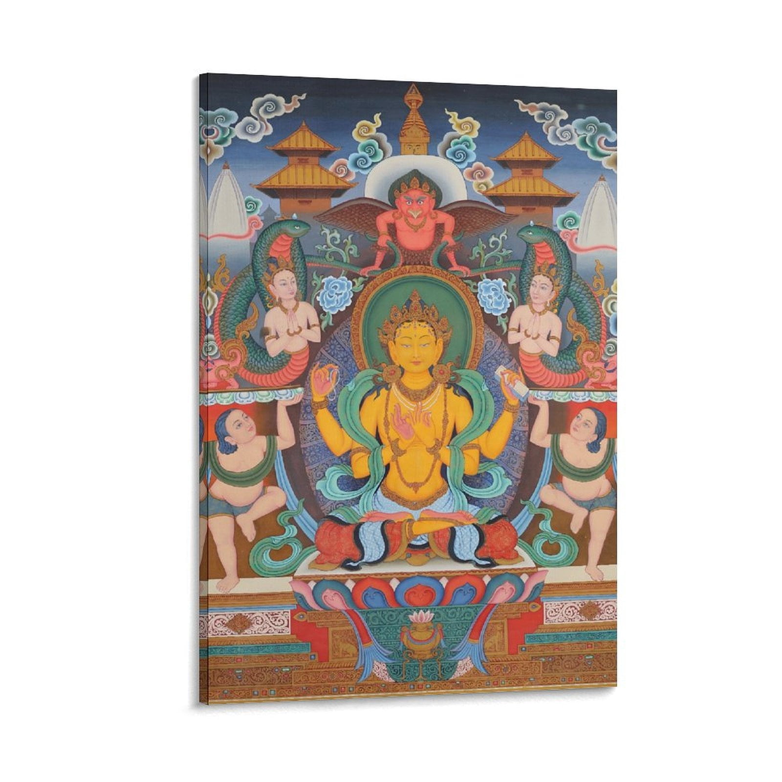 Newari Buddhist Goddess Prajnaparamita Poster Gifts Canvas Painting ...