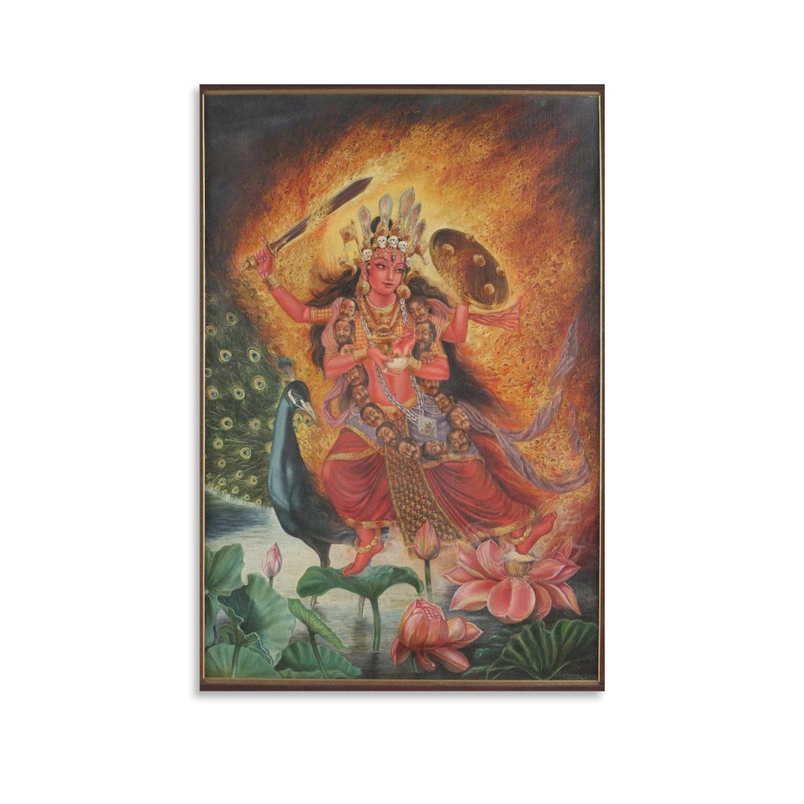 Newari Goddess Kaumari Wall Art Poster Gifts Bedroom Prints Home Decor ...