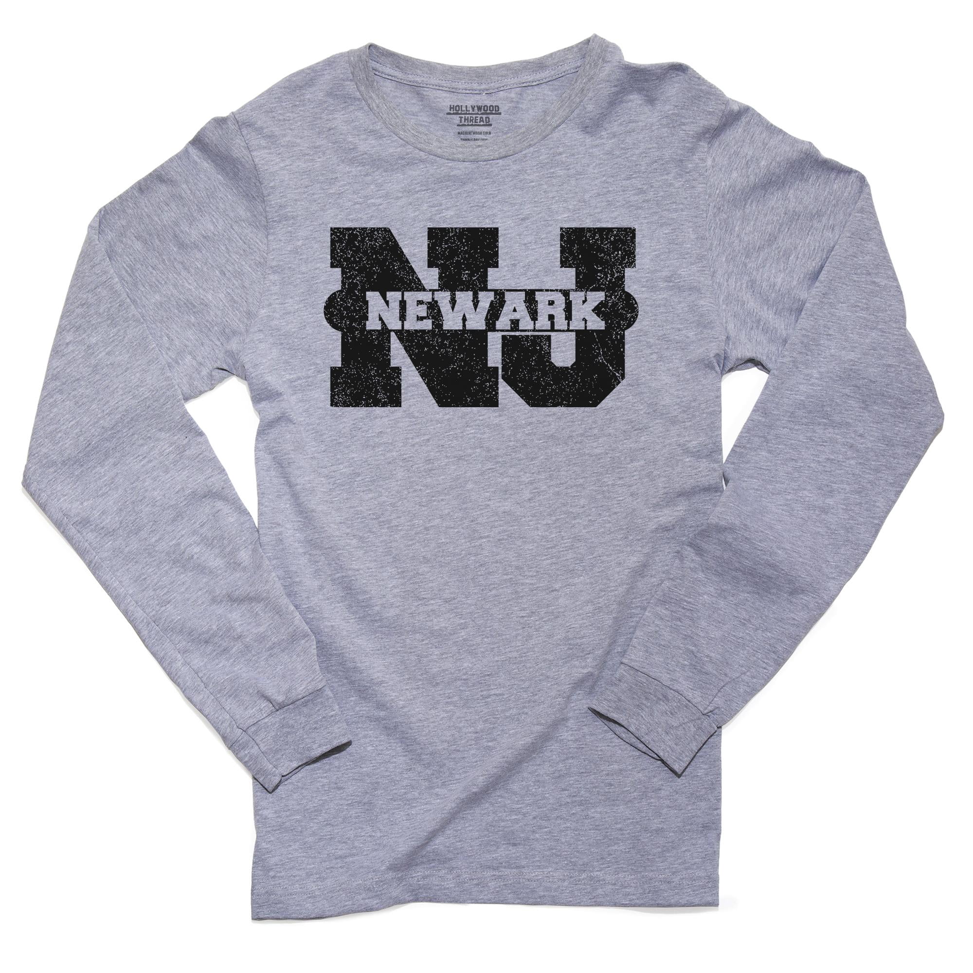 Newark, New Jersey NJ Classic City State Sign Men's Long Sleeve Grey T ...