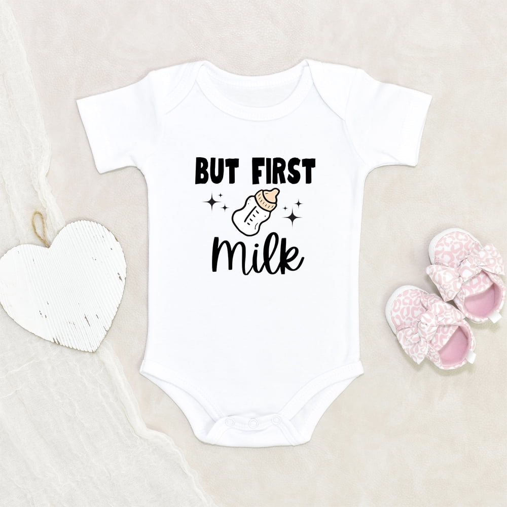 Newbabywishes - Cute But First Milk Baby Clothes for Boys and Girls ...