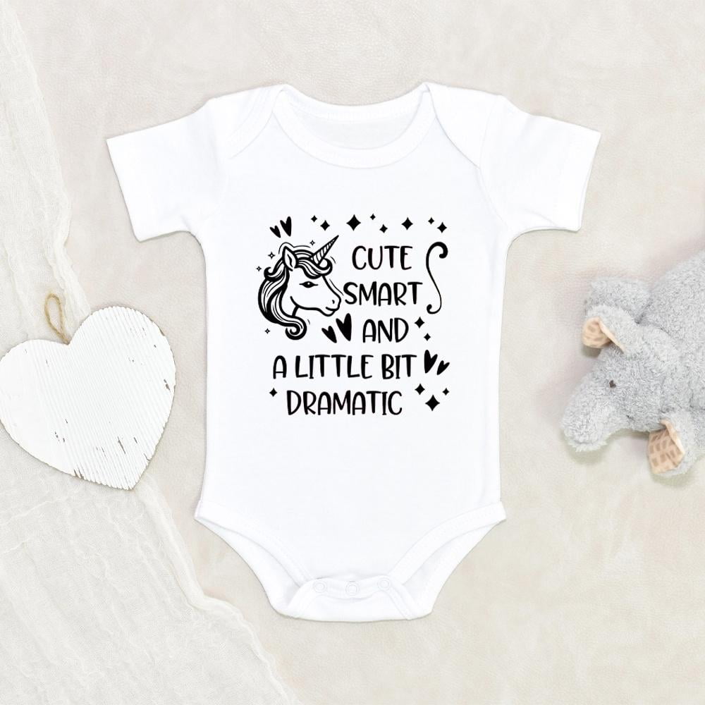 Newbabywishes - Cute Smart Little Bit Drama Funny Baby Clothes for ...