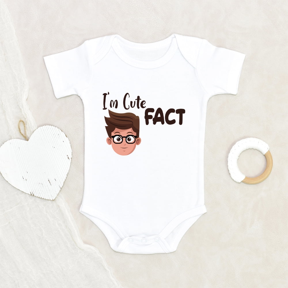 Newbabywishes - I'm Cute Fact Baby Clothes for Boys - Funny Baby ...
