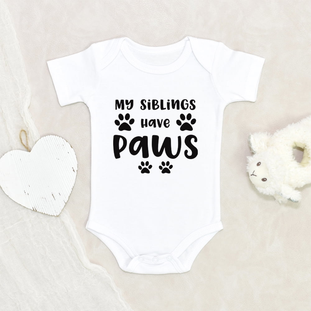 Newbabywishes - My Sibling Have Paws Baby Clothes for Boys and Girls ...