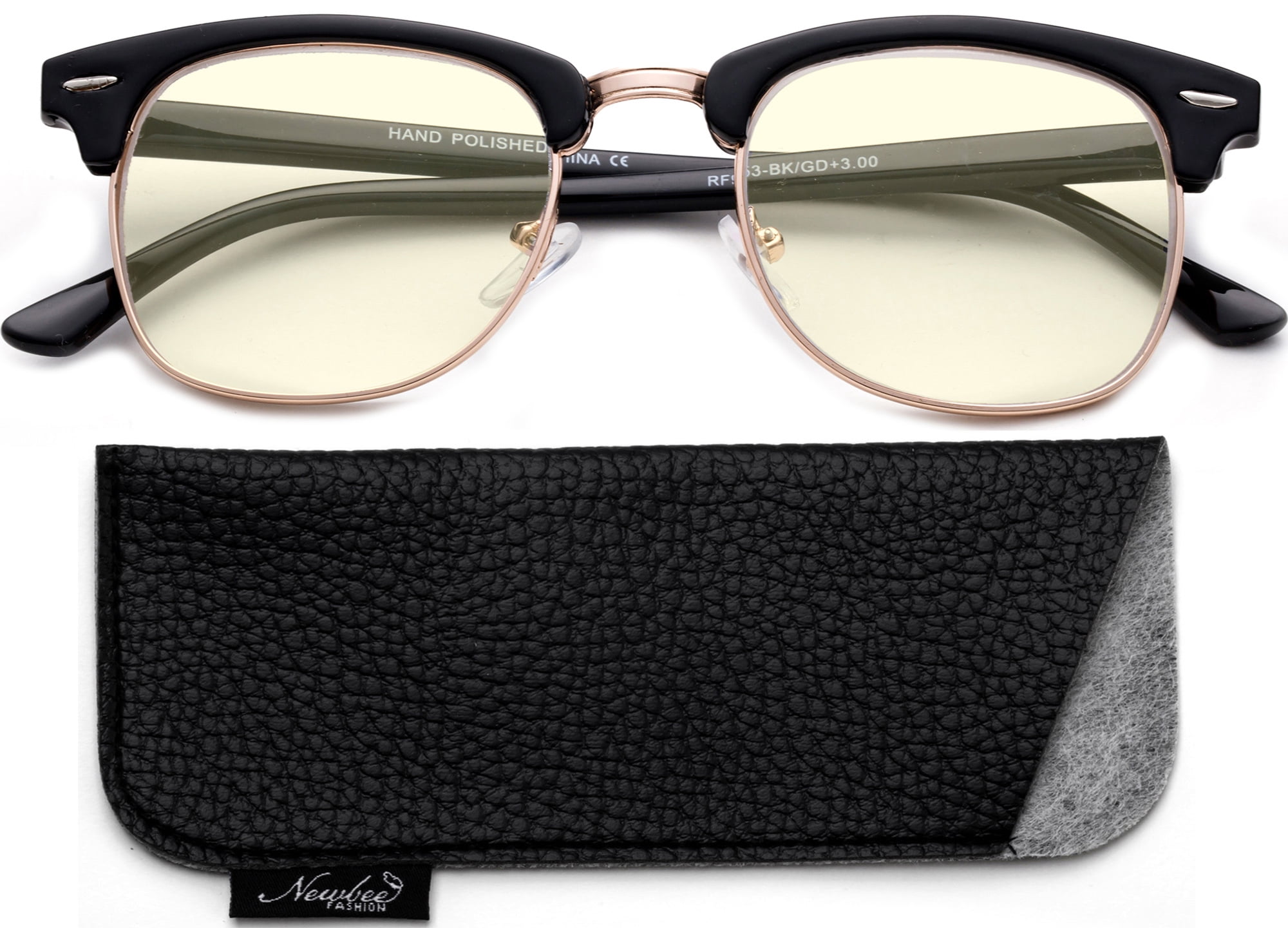 Newbee Fashion - Blue Light Blocking Glasses, Computer Glasses Reduce Eyestrain, Vintage Oval ...