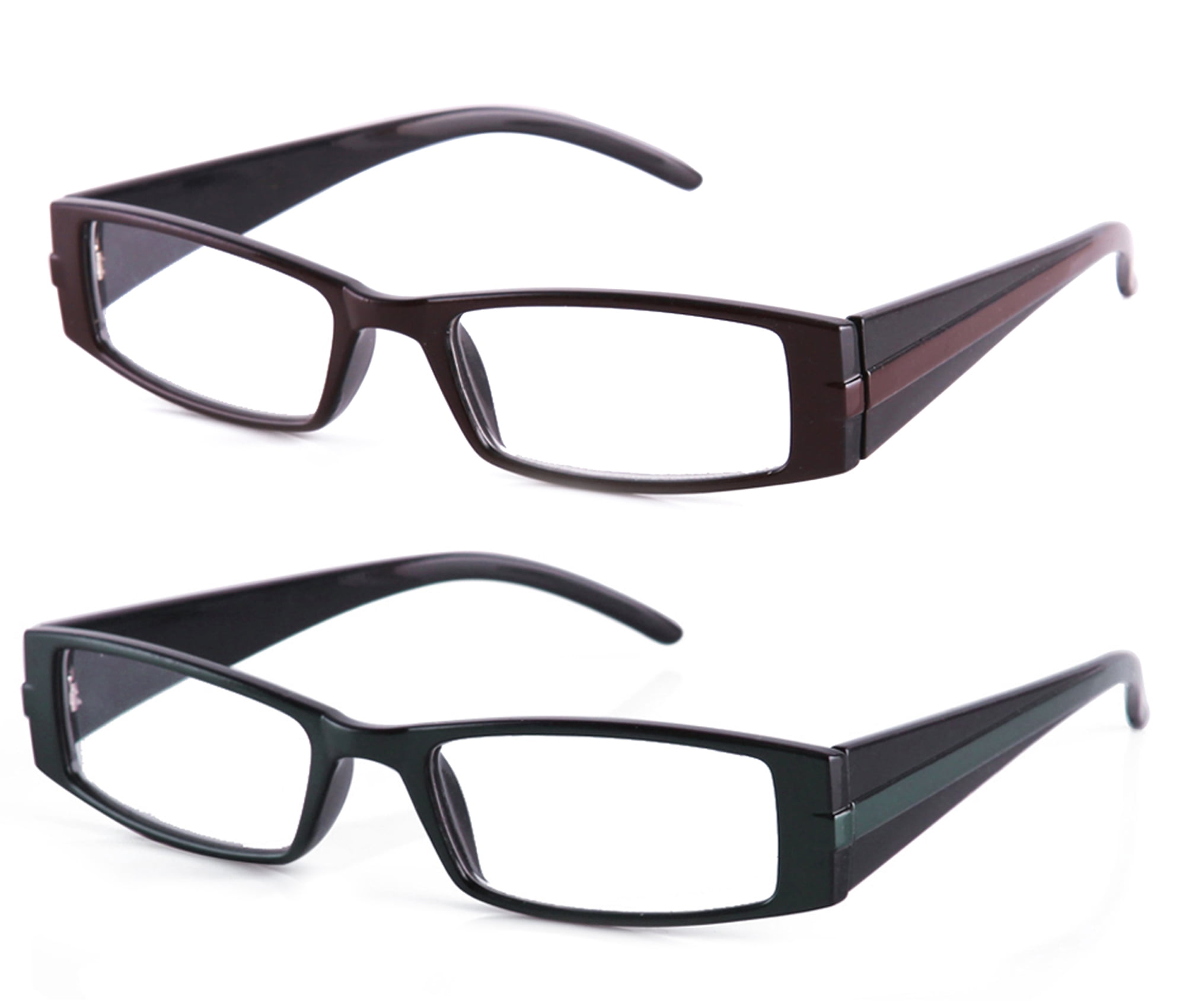 Newbee Fashion - IG Unisex Clear Lens Slick Metallic Look Striped ...