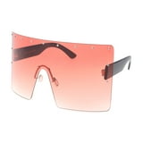 Newbee Fashion One Piece Lens Oversized Square Rimless Large Fashion ...