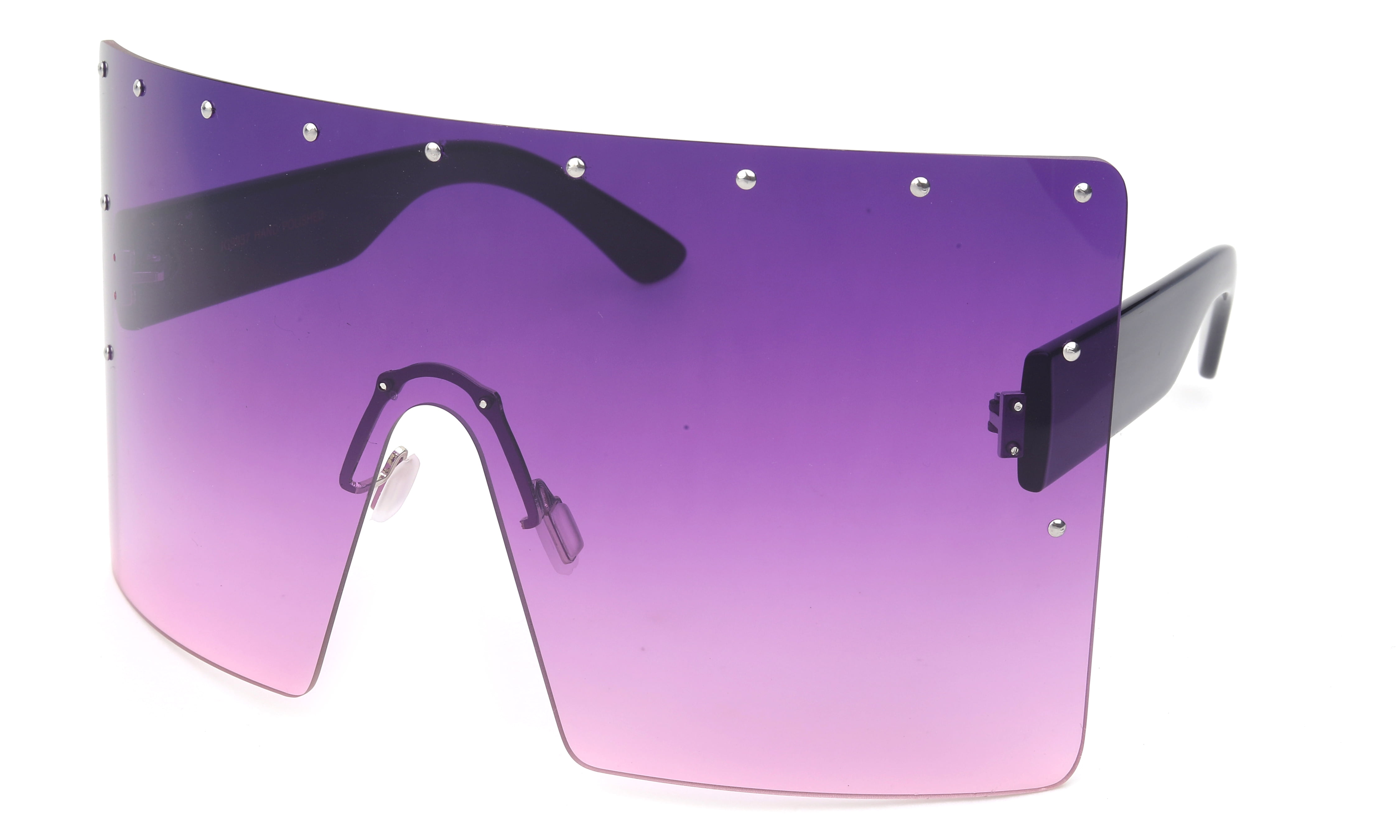 Newbee Fashion One Piece Lens Oversized Square Rimless Large Fashion ...