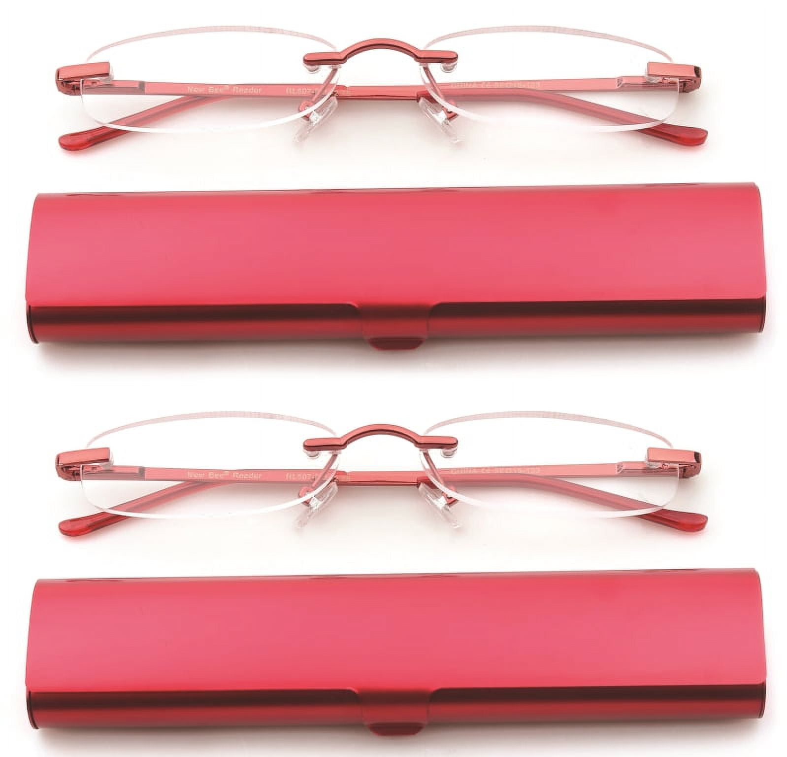 Newbee Fashion-Portable Compact Reading Glasses in Aluminum Case Metal ...