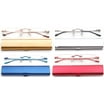 EYE ZOOM 3 Pack Metal Frame Round Reading Glasses with Spring Hinge ...