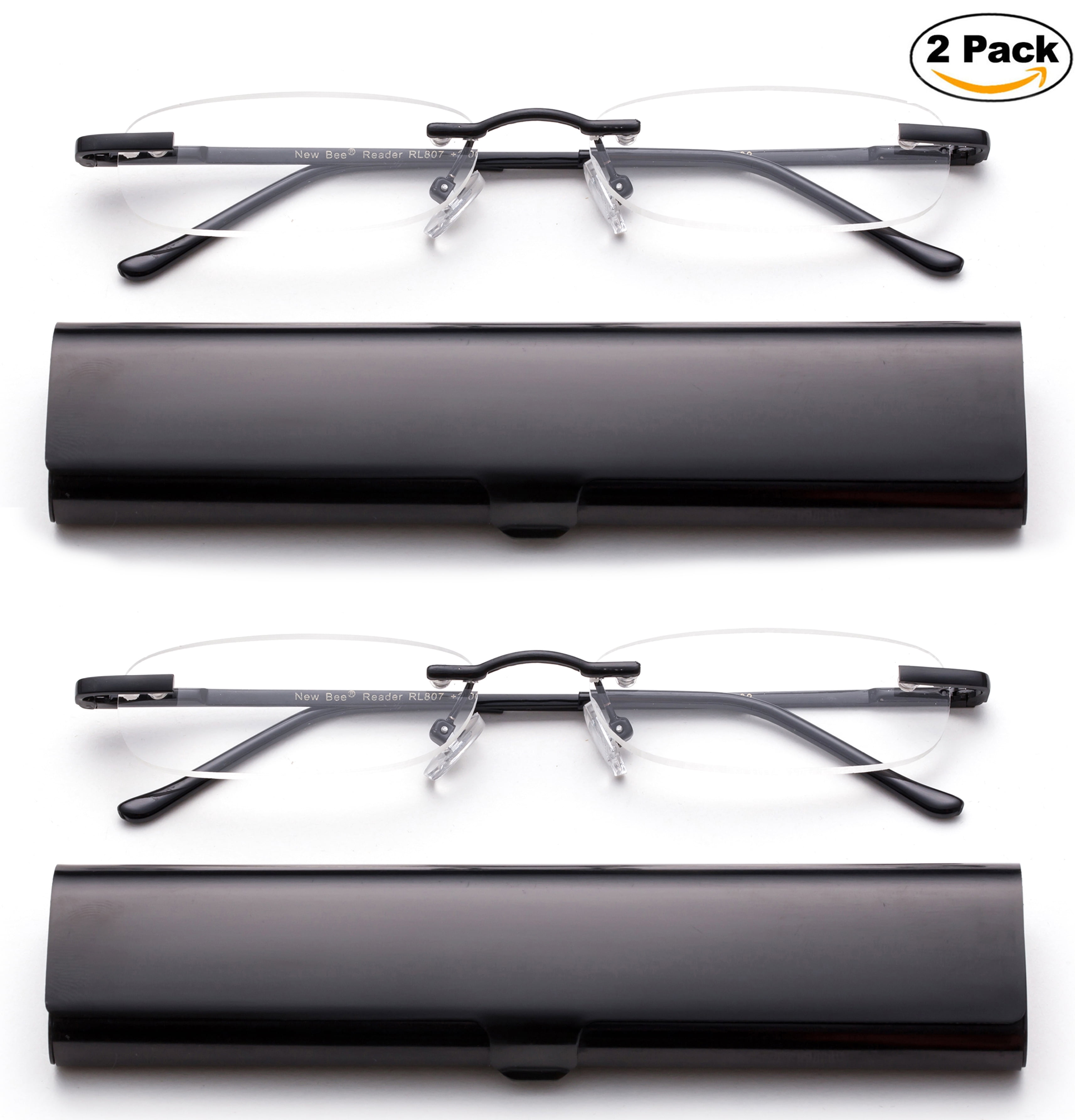 Newbee Fashion-Portable Compact Reading Glasses in Aluminum Case Metal ...