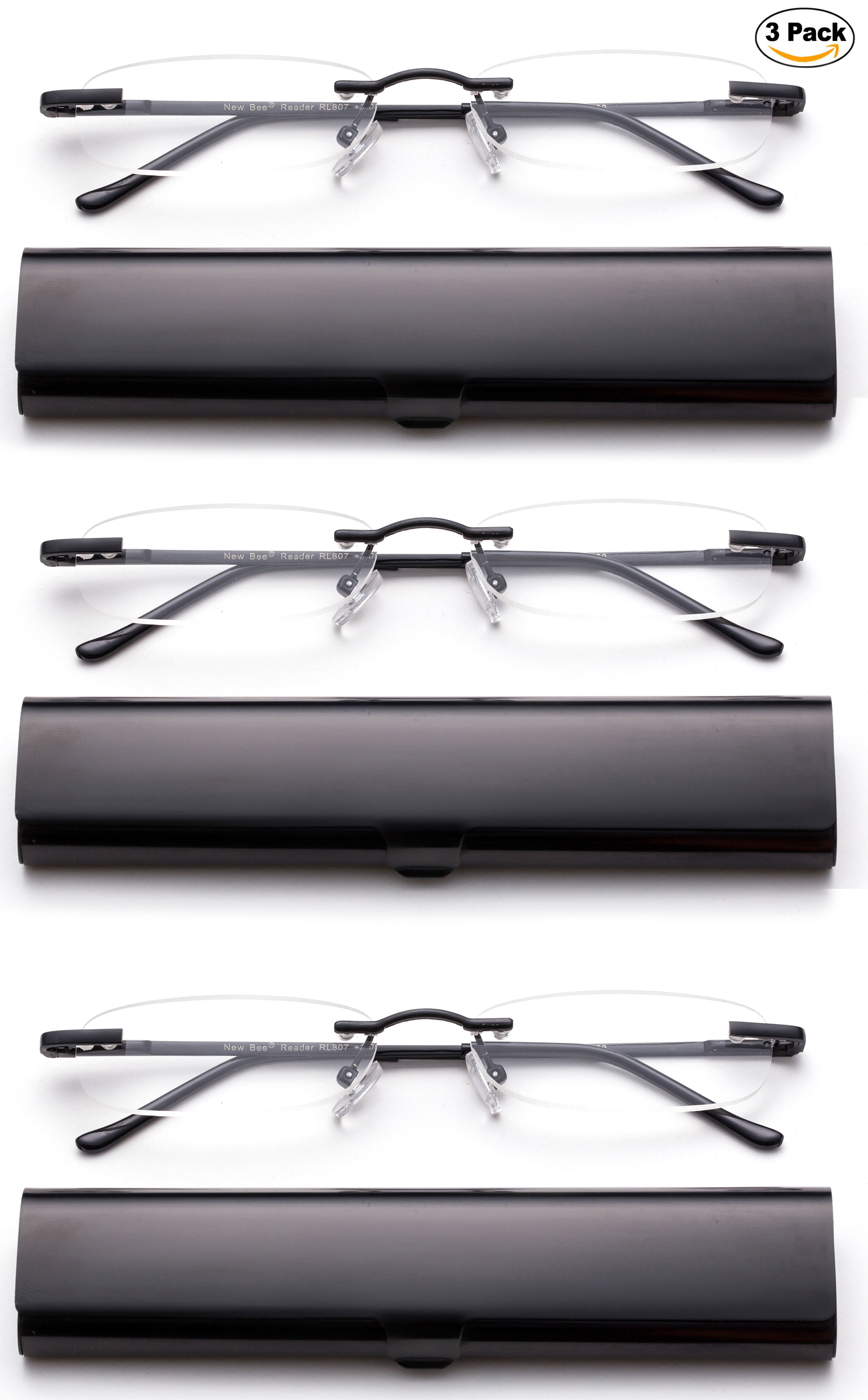 Newbee Fashion-Portable Compact Reading Glasses in Aluminum Case Metal ...