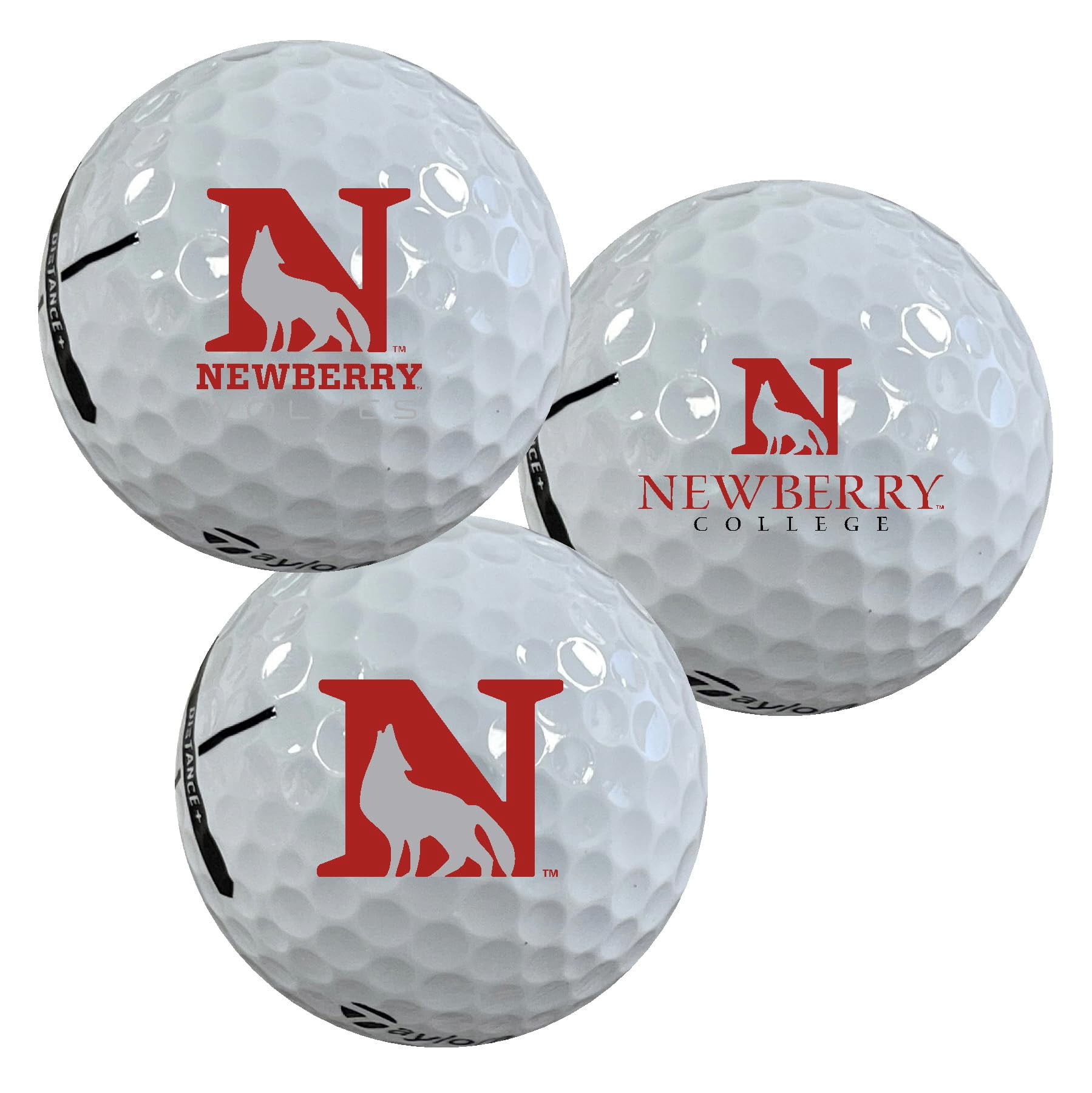Newberry College Wolves Logo Edition Taylormade Distance+ Golf Balls 12 ...