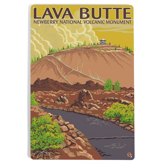 Newberry National Volcanic Monument, Oregon, Lava Butte (12x18 Aluminum ...