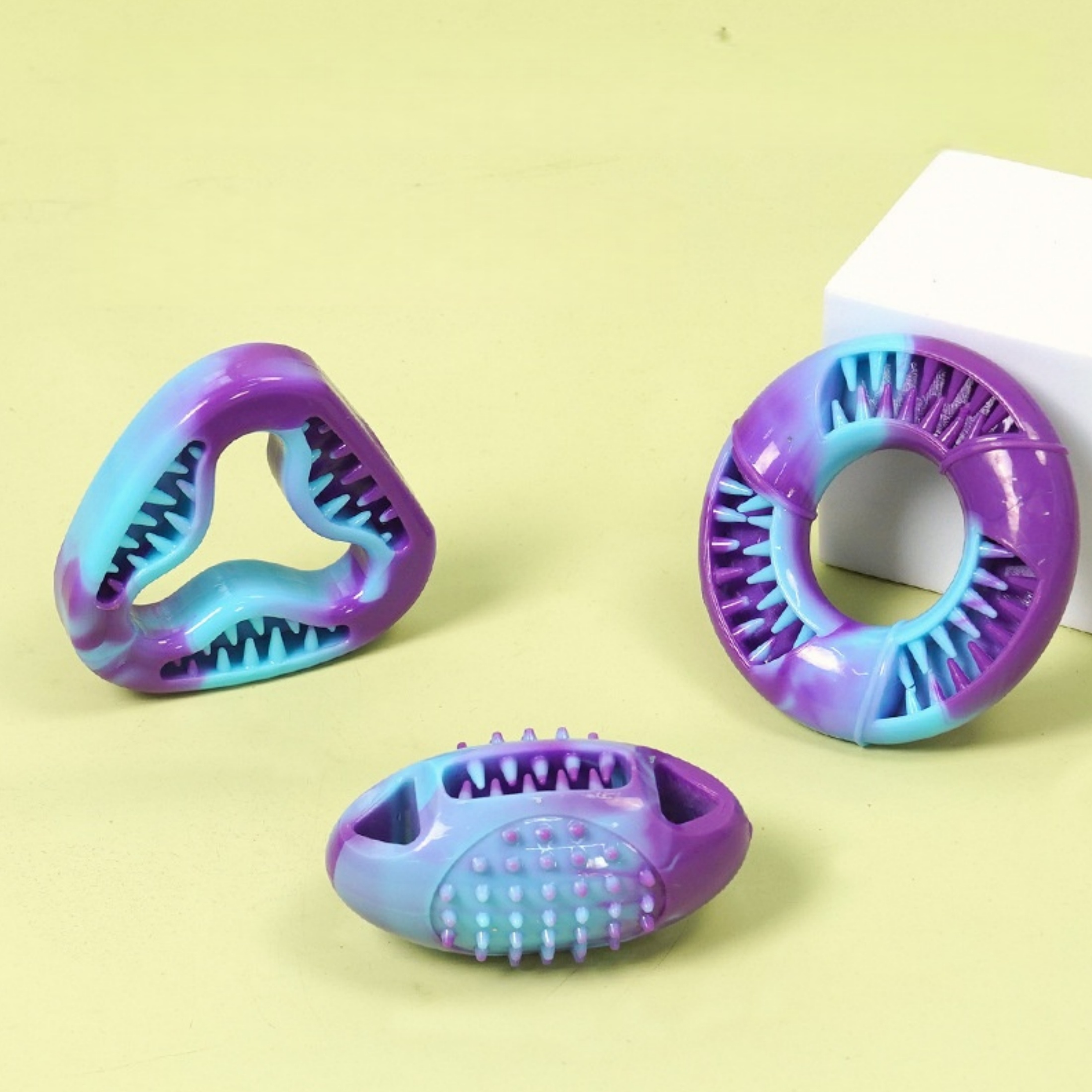 Newborn 3 Pack TPR Rubber Chew Toys For Small & Medium Dogs,Interactive ...