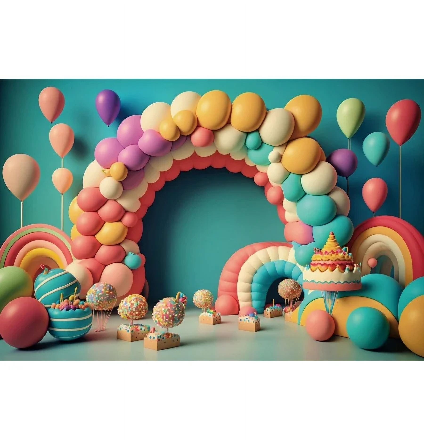 Newborn 3D Balloon Backdrop for Photography Baby Shower Birthday Cake ...