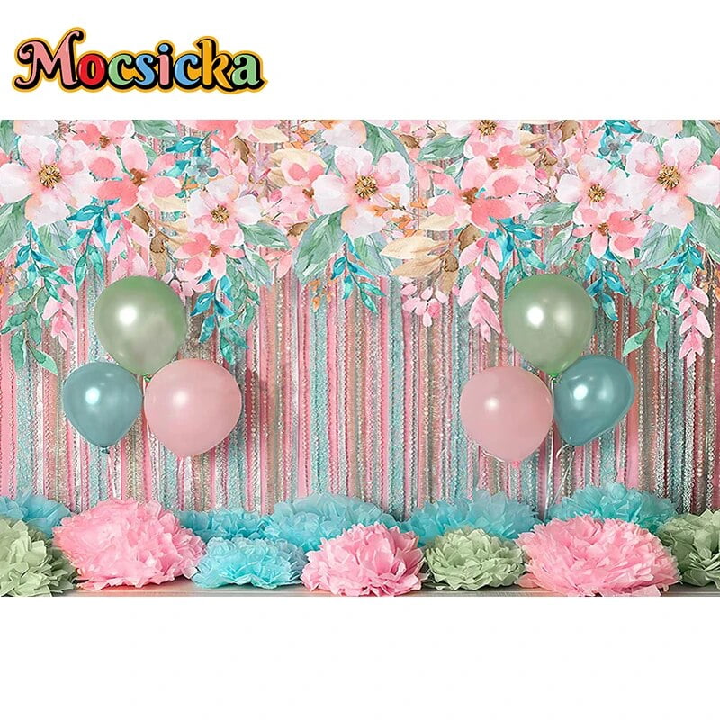 Newborn Baby 1st Birthday Backdrop Cake Smash Girl Boy Balloon Tent ...