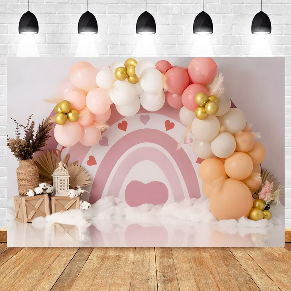 Newborn Baby 1st Birthday Backdrop Cake Smash Girl Boy Pink Blue ...