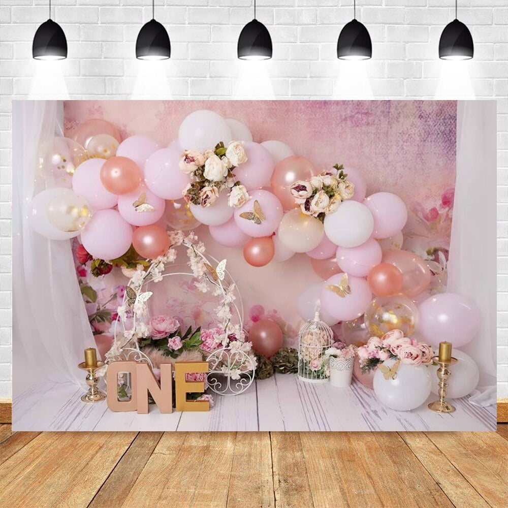 Newborn Baby 1st Birthday Backdrop Cake Smash Girl Boy Pink Blue ...