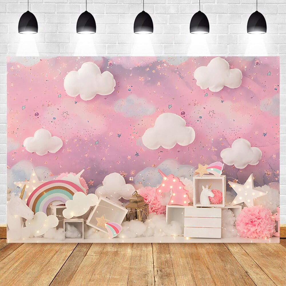 Newborn Baby 1st Birthday Backdrop Cake Smash Girl Boy Pink Blue ...