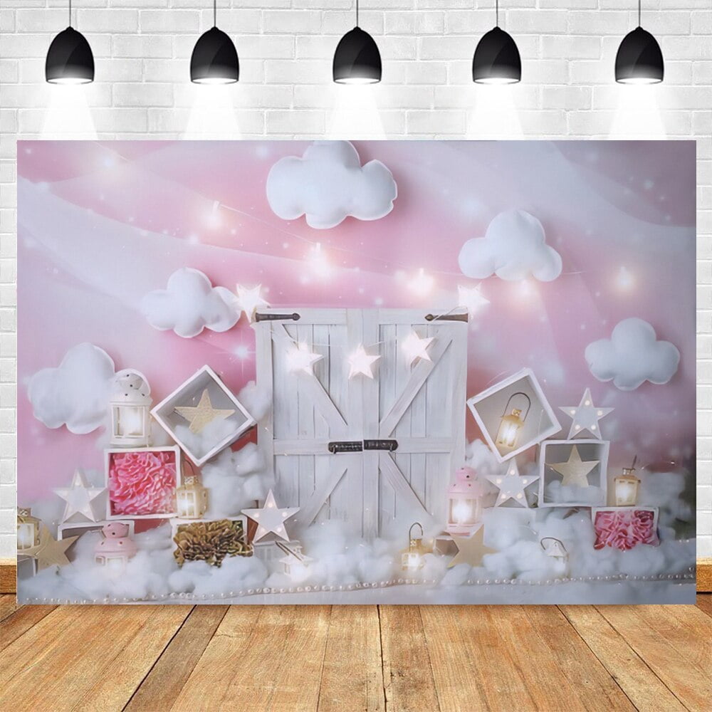Newborn Baby 1st Birthday Backdrop Cake Smash Girl Boy Pink Blue ...