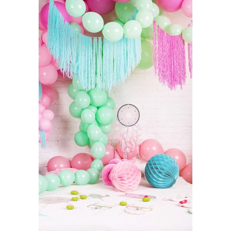 Newborn Baby 1st Birthday Backdrop Candy Bar Balloon Flower Christmas ...