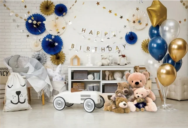 Newborn Baby 1st Birthday Backdrop for Girl Boy First Birthday Party ...