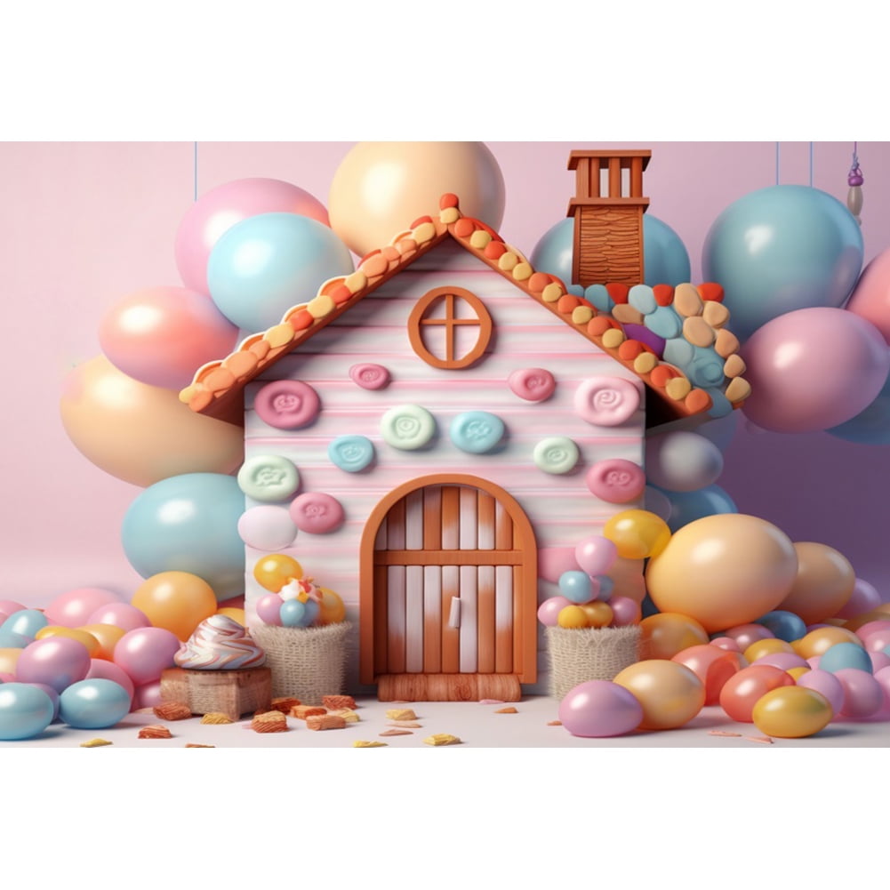 Newborn Baby Birthday Backdrop Wall Cake Table Background Flowers ...