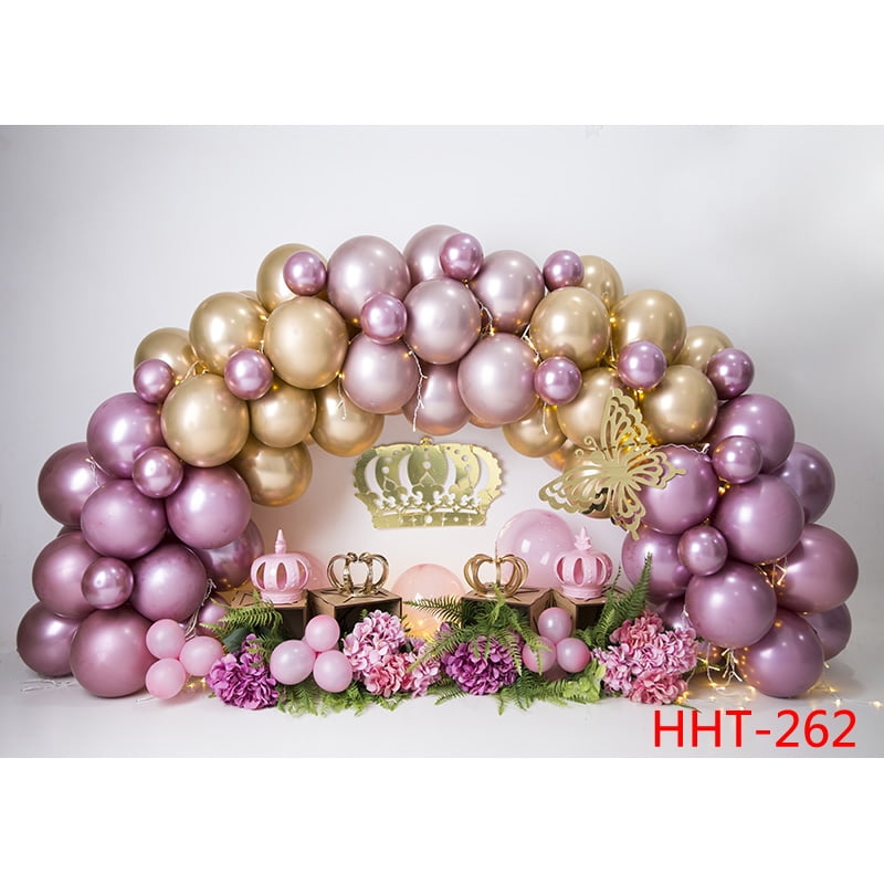 Newborn Baby Birthday Background First Birthday Party Balloon Flower ...