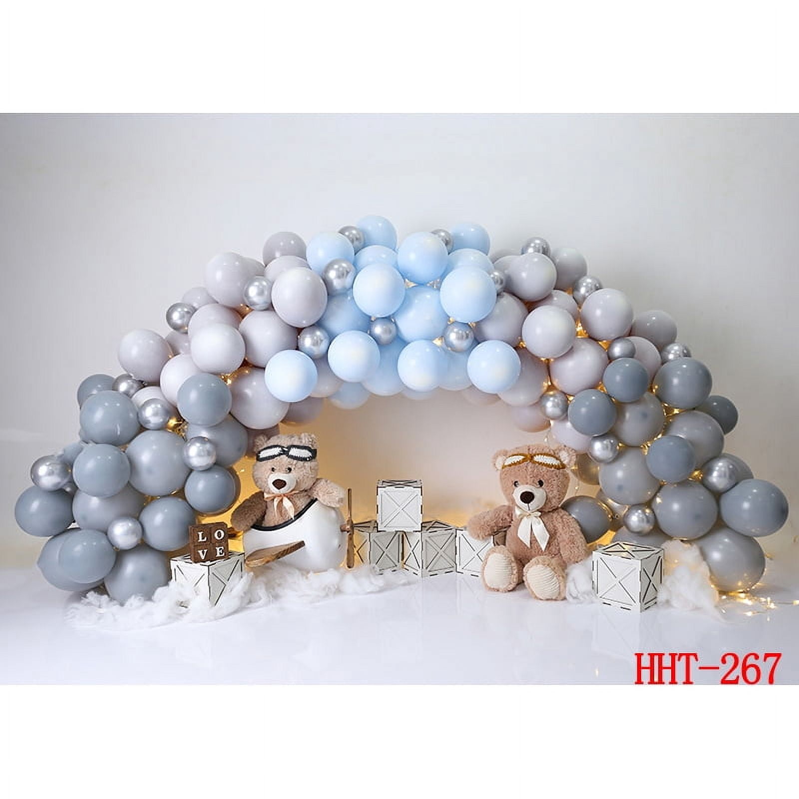 Newborn Baby Birthday Background First Birthday Party Balloon Flower ...