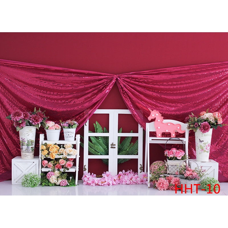 Newborn Baby Birthday Background First Birthday Party Balloon Flower ...