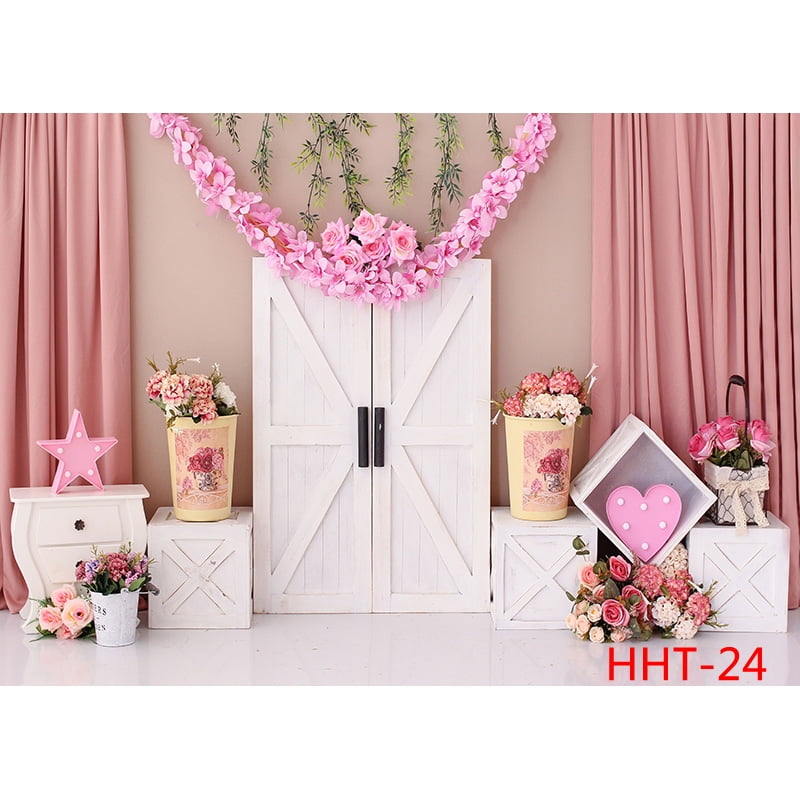 Newborn Baby Birthday Background First Birthday Party Balloon Flower ...