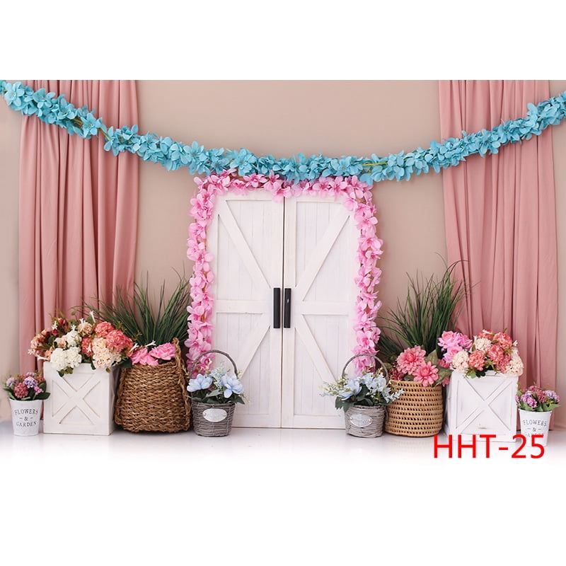 Newborn Baby Birthday Background First Birthday Party Balloon Flower ...