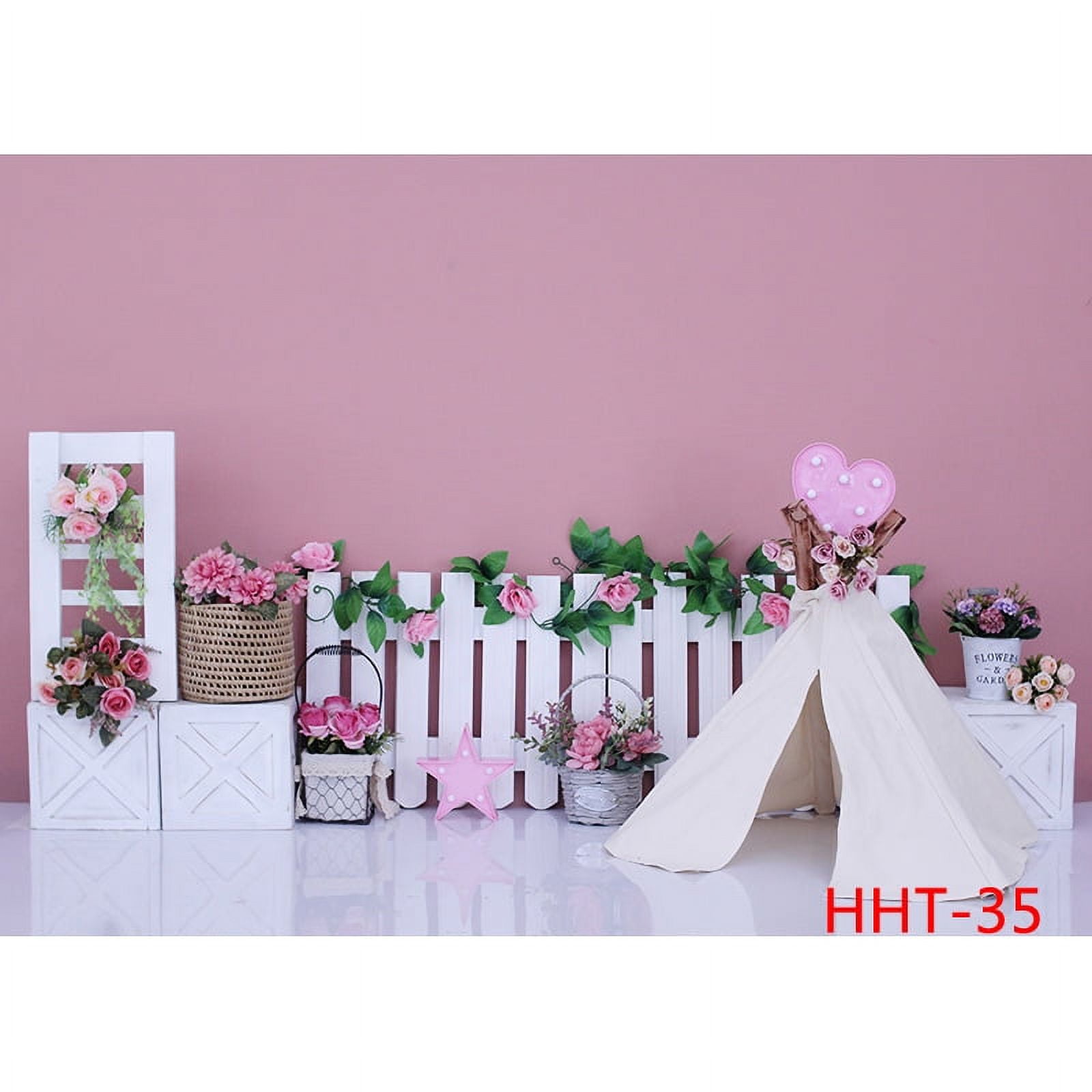 Newborn Baby Birthday Background First Birthday Party Balloon Flower ...