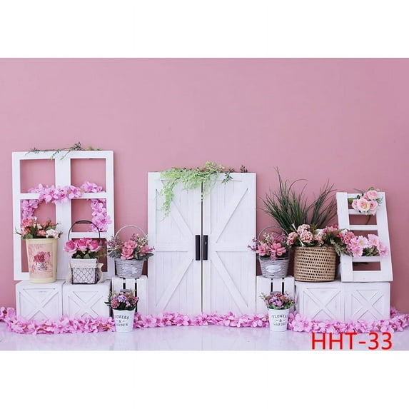 Newborn Baby Birthday Background First Birthday Party Balloon Flower ...