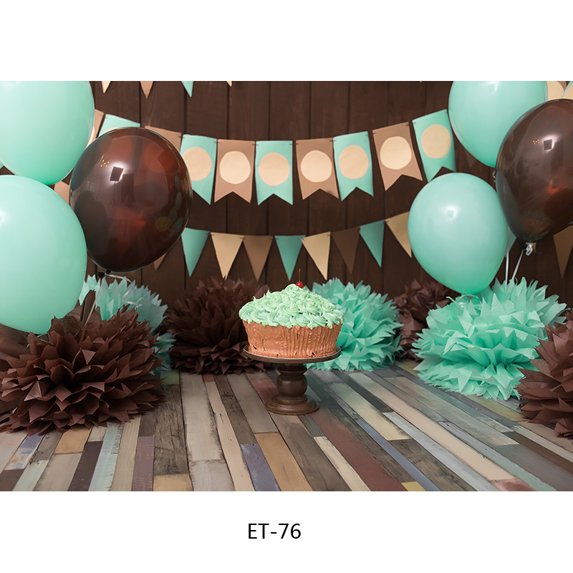 Newborn Baby Birthday Background First Birthday Party Balloon Flower ...
